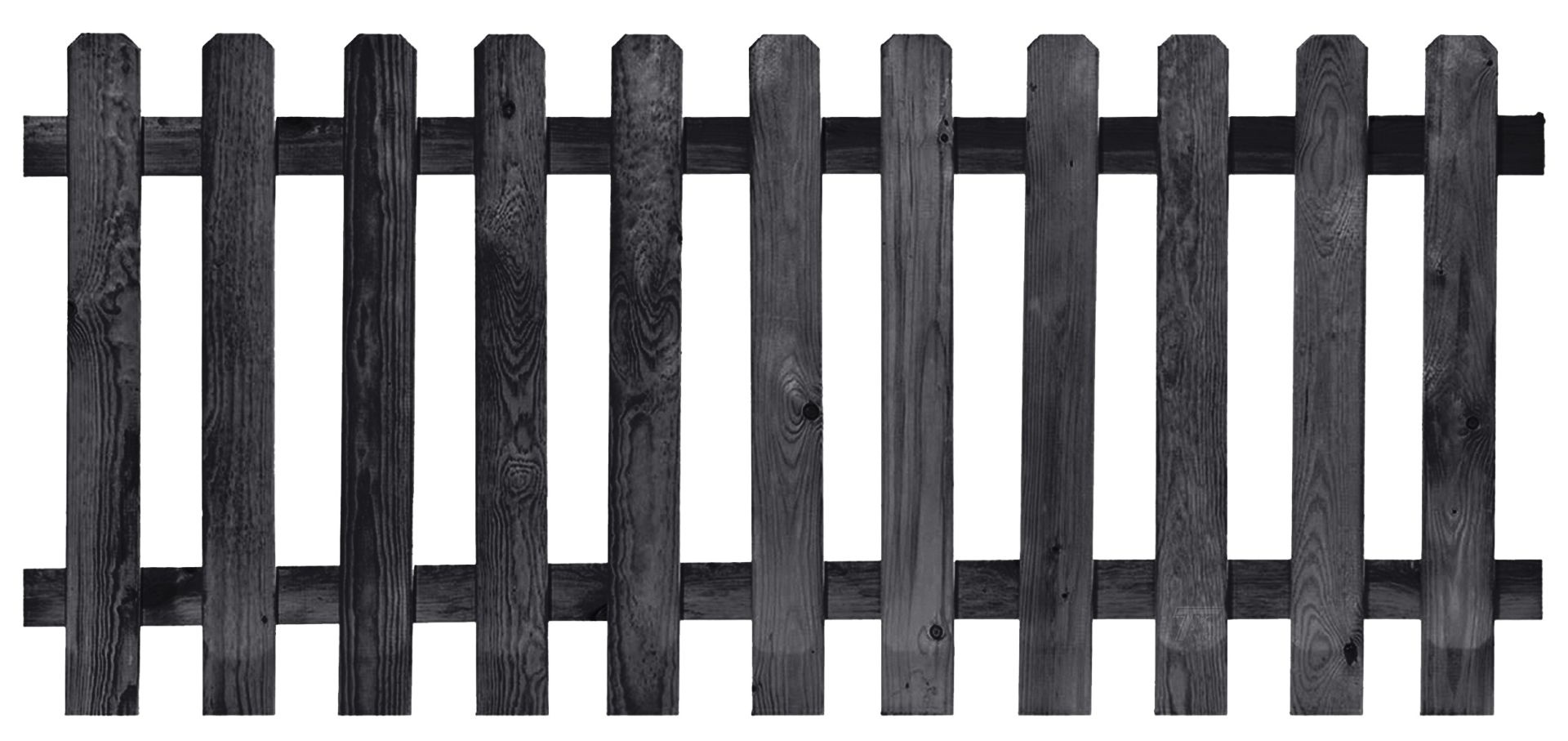 Tuinhek recht zwart 180cm breed - Houthandel van Gelder