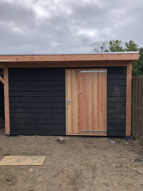 Douglas overkapping | Schuur met overkapping | Overkapping op maat ...