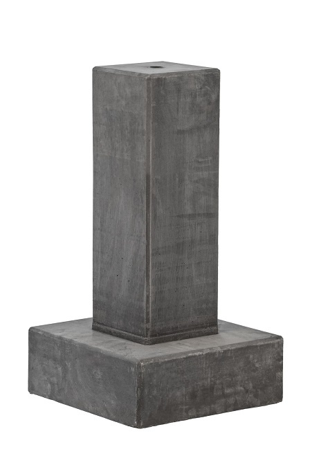 Betonpoer met voet Antraciet 14x14 cm - Houthandel van Gelder