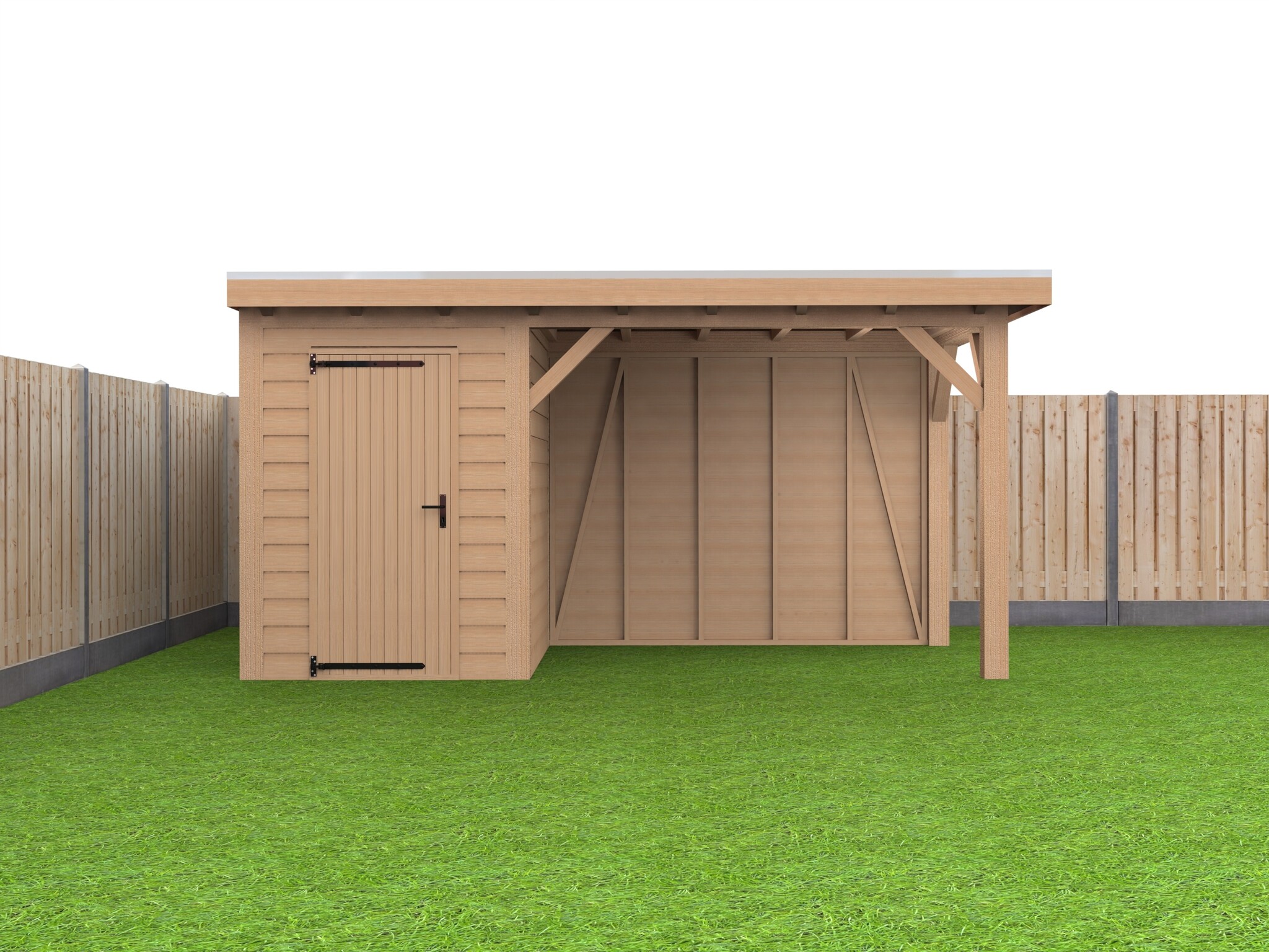 Douglas Overkapping 500x250 cm / 5x2,5 m Bouwpakket | Robuust ...