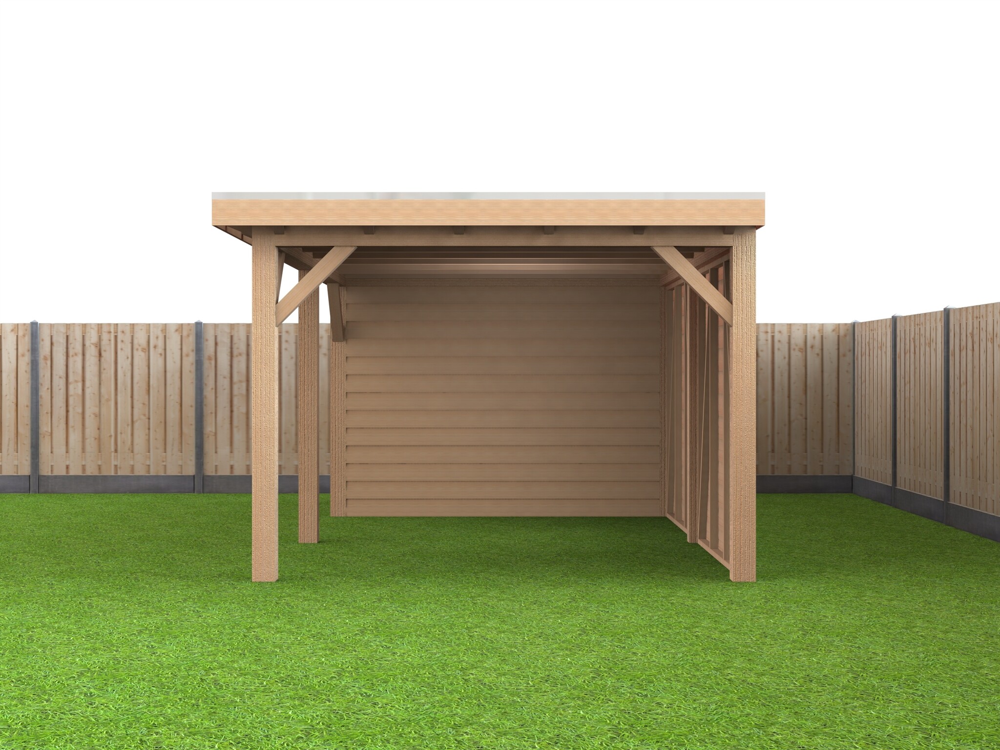 Douglas Overkapping Met Schuur 700x400 cm | 7x4 m Bouwpakket ...
