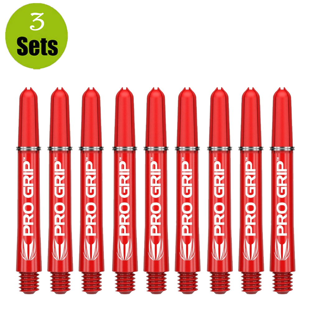 Target Pro Grip Shaft - 3 sets - Rood - Dartshop Leiden