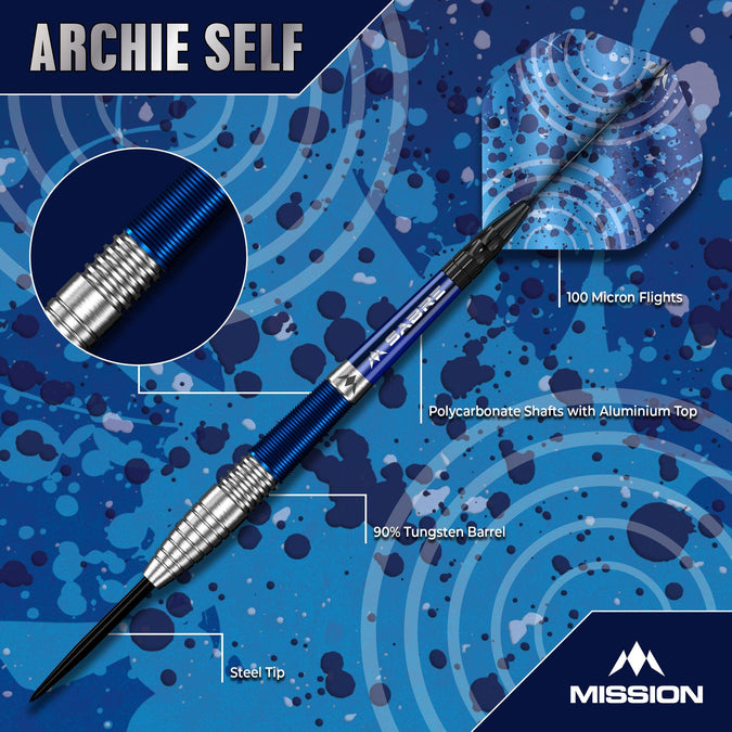 Archie Self Darts - 90% Tungsten - Mission | Bestel Online - Dartshop ...