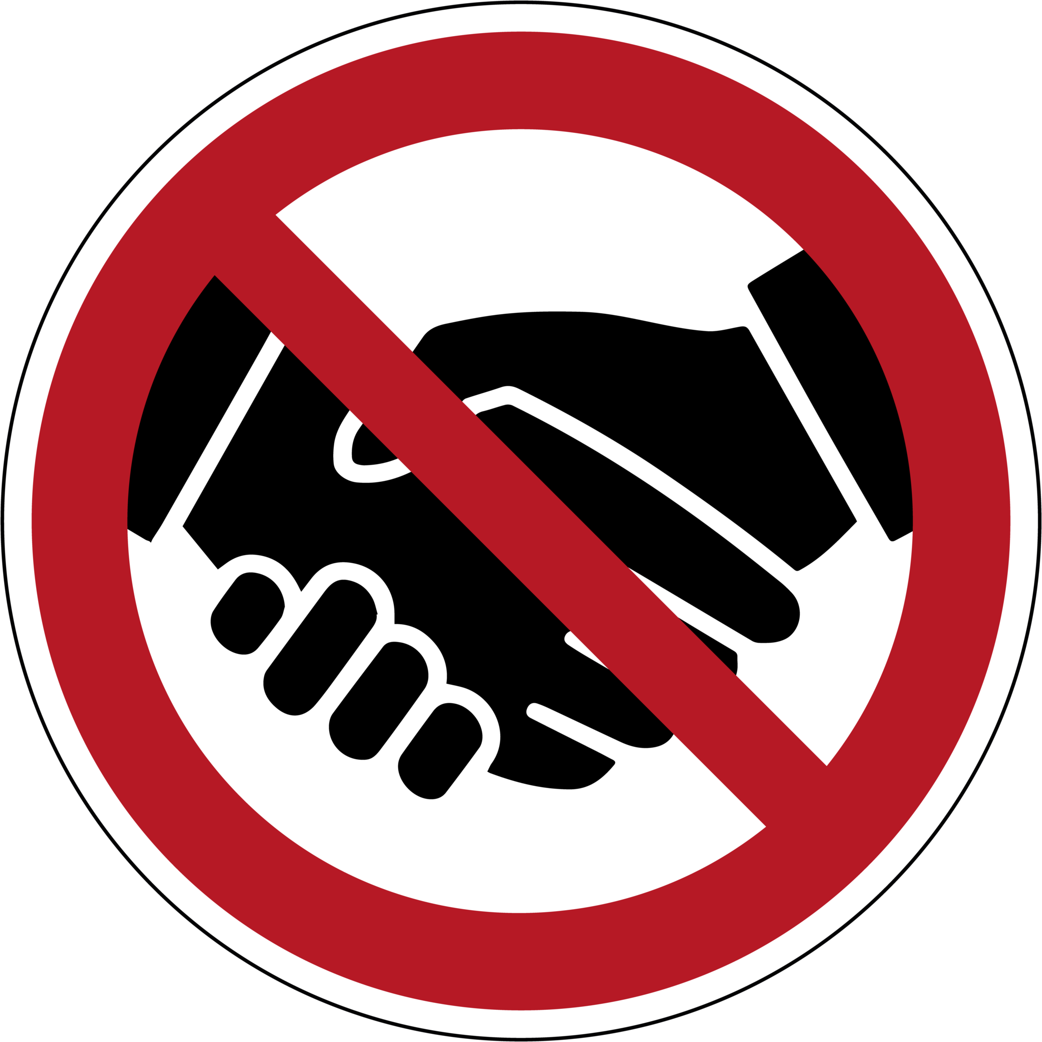 Verboden handen te schudden pictogram kopen? - Allesveilig.nl