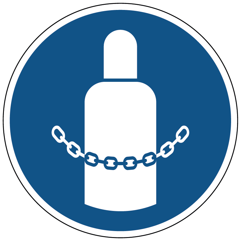Gasflessen vastmaken gebodspictogram kopen? - Allesveilig.nl