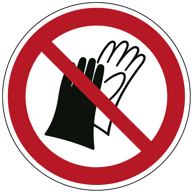Dragen van handschoenen verboden pictogram kopen? - Allesveilig.nl
