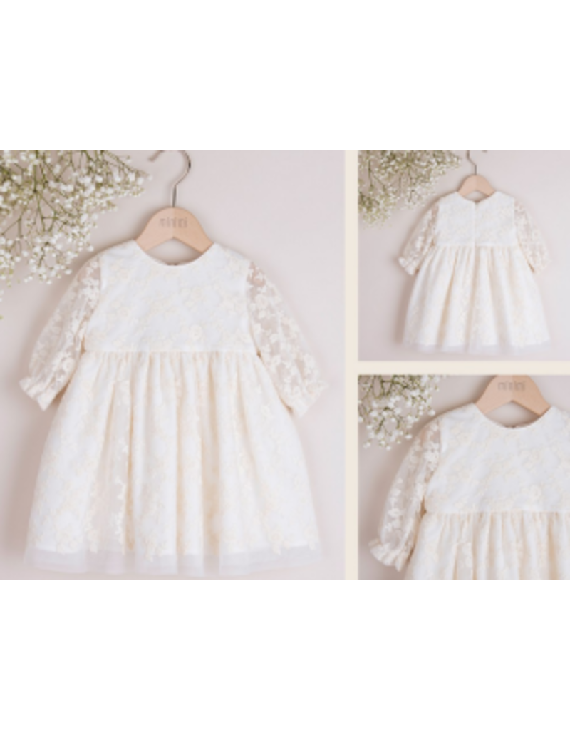 Minimi Minimi Dress Bloemtjeskant Wit Ciao Bambino