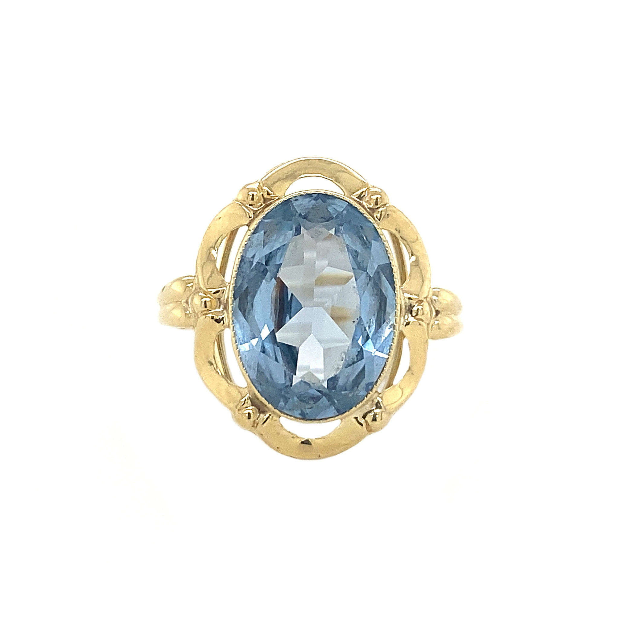 Gold ring with topaz 14 crt - Vintage Jewellery