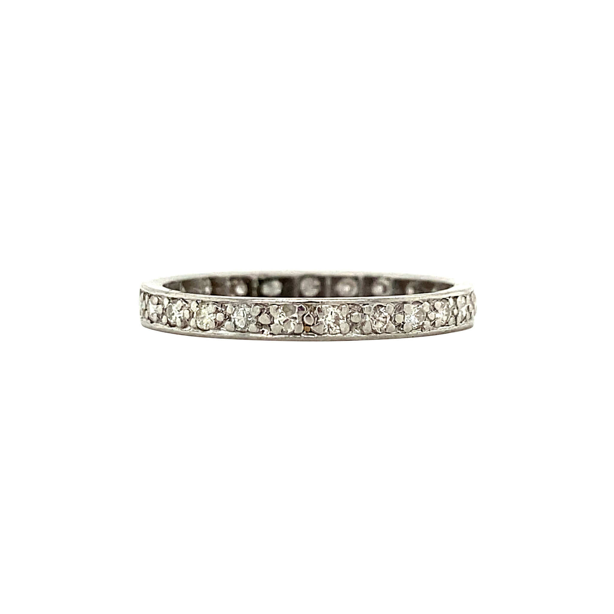 Platinum alliance ring with diamond 950 - Vintage Jewellery