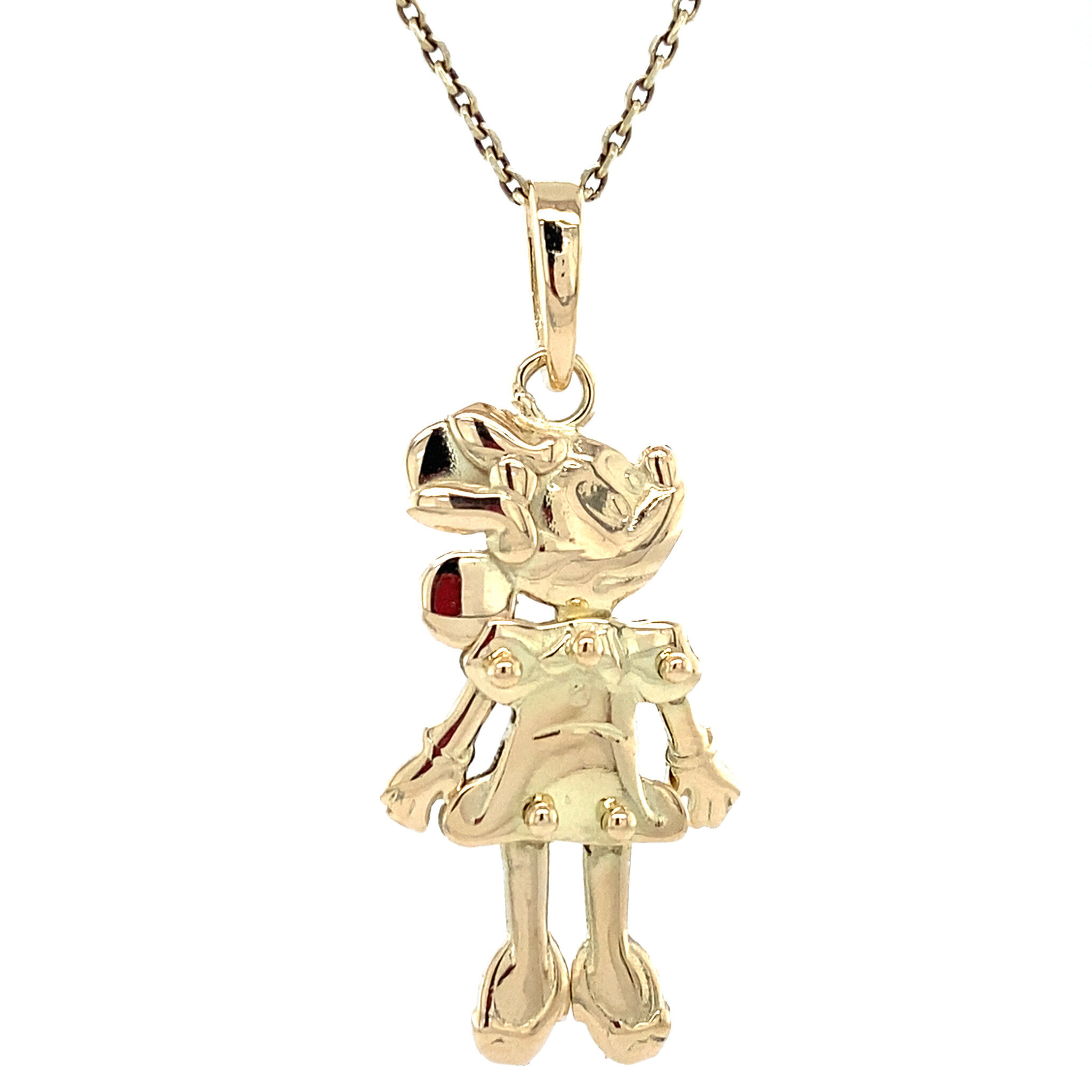 Gold vintage Minnie Mouse pendant 14 kt - Vintage Jewellery