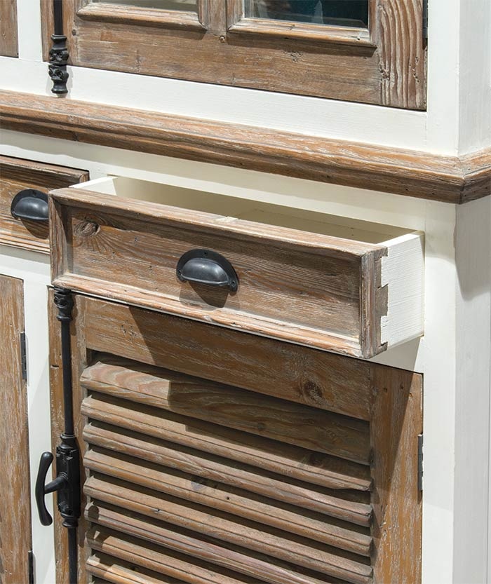 Martinique Glass Cabinet 2 deurs - Stijlvolle Opbergruimte - Paco World ...