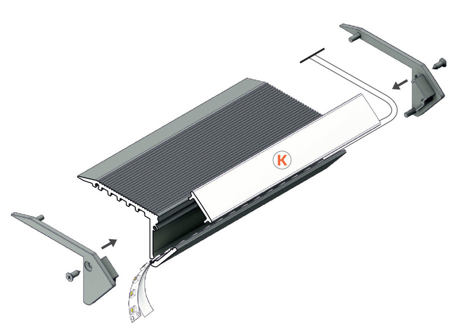 STEP12 Profilé à leds pour marches d'escalier