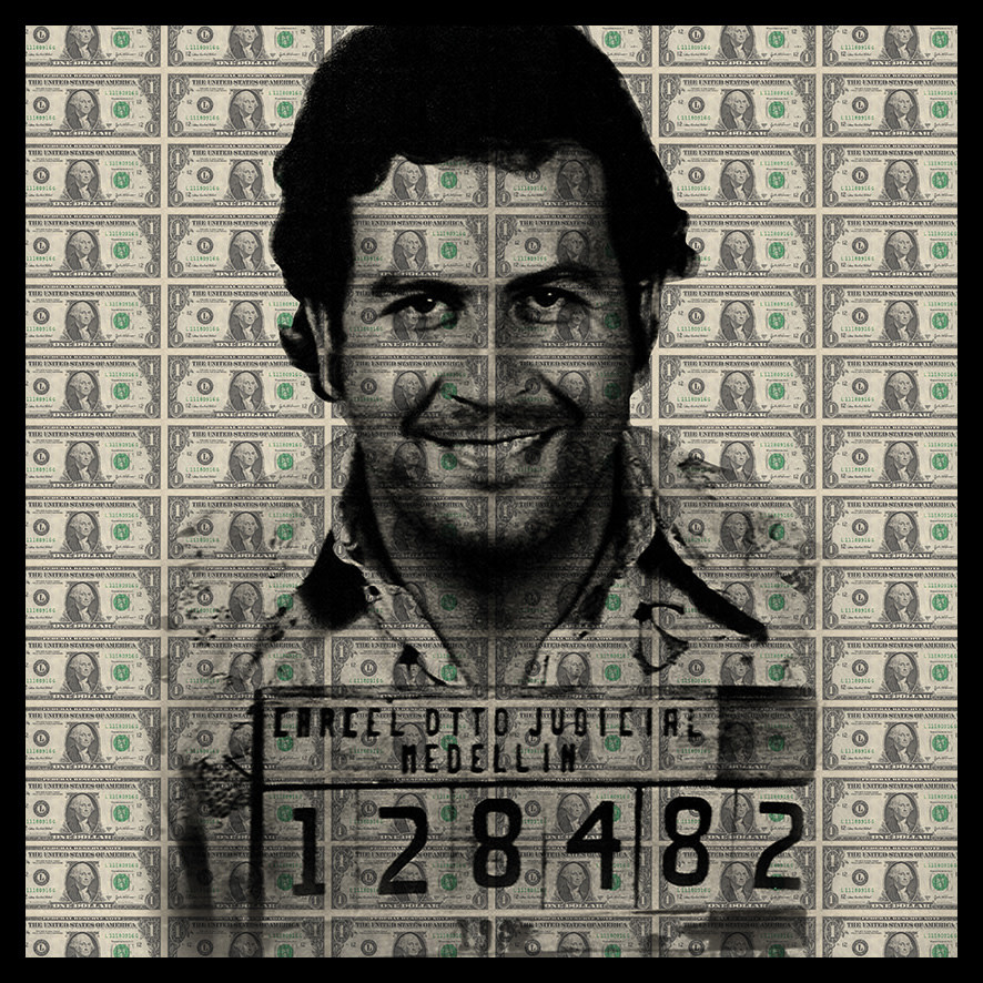 Poster 'Pablo Escobar Dollars' - Canvasso