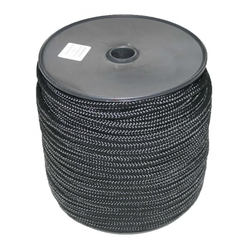 DRISSE | 8mm zwart touw | Rol van 100m | Trekkracht 550 KG - Megalight ...