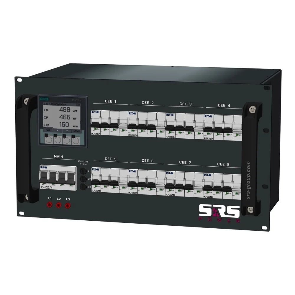 SRS Power Stroomverdeler 125A | 32A | Digitale meter | Main switch - Megalight sa/nv