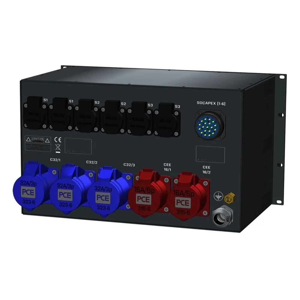 SRS Power Distribution 32A | 32A 3p | 16A 5p | Socapex 19p - Megalight