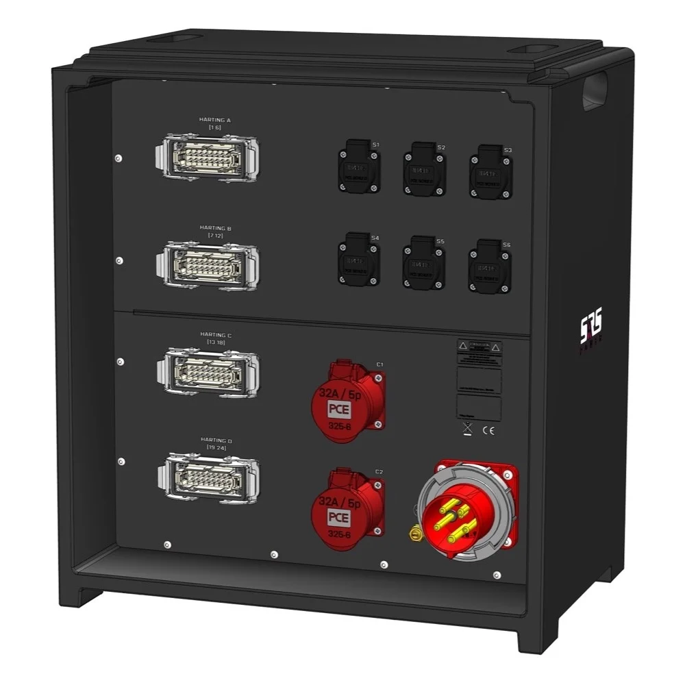 SRS Power IP54 Power distributor 63A | 32A | Harting 16p | Main MCB ...