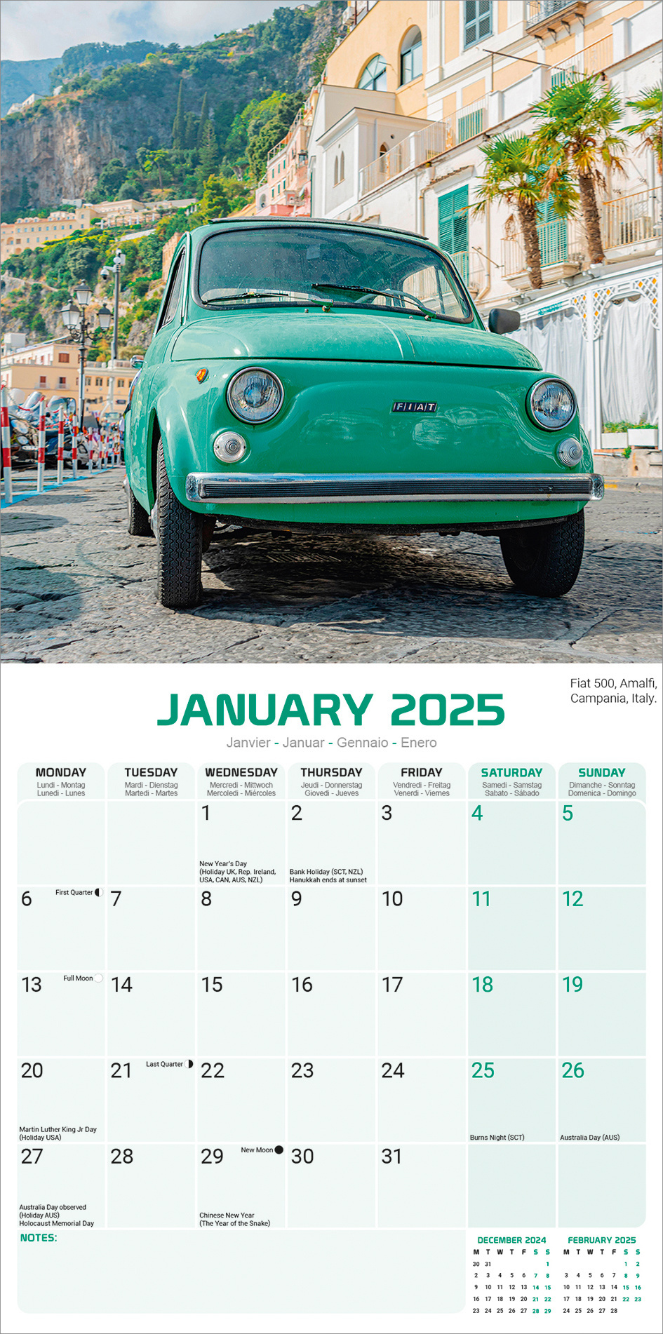 ¿Comprar el Calendario Fiat 500 2025? Pídelo fácil y rápidamente online ...