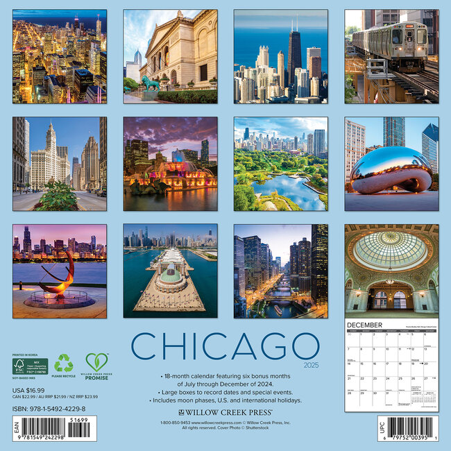 Acheter Calendrier Chicago 2025 ? Commande en ligne rapidement et ...
