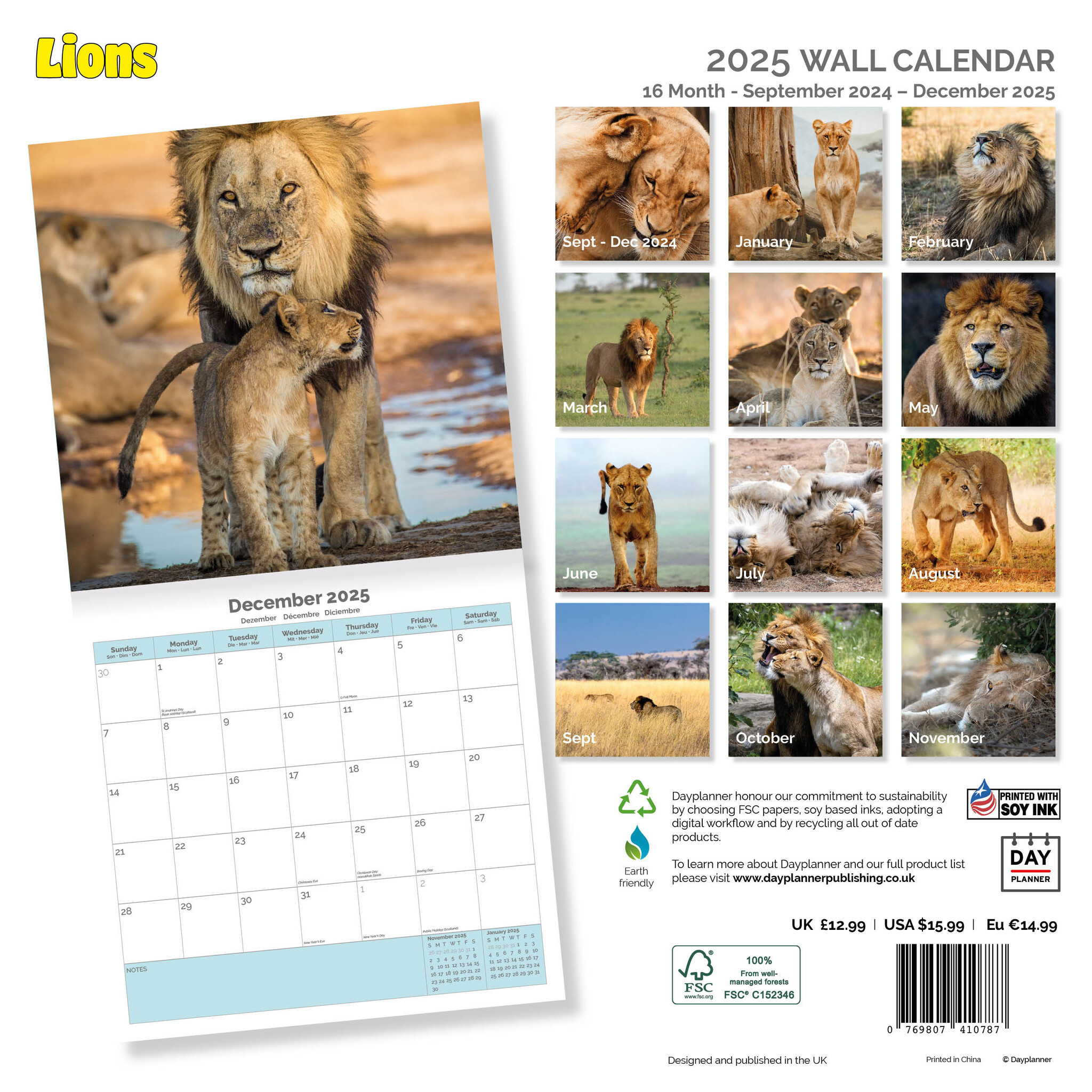 Comprar Calendario de los Leones 2025 Haz tu pedido en línea de forma ...