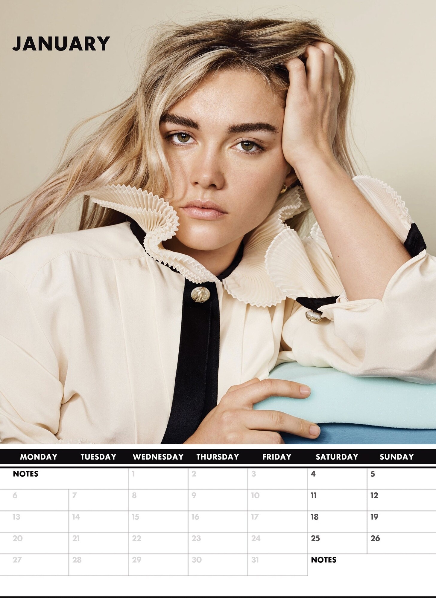 Calendario Florence Pugh 2025? Pídelo fácil y rápidamente Online ...