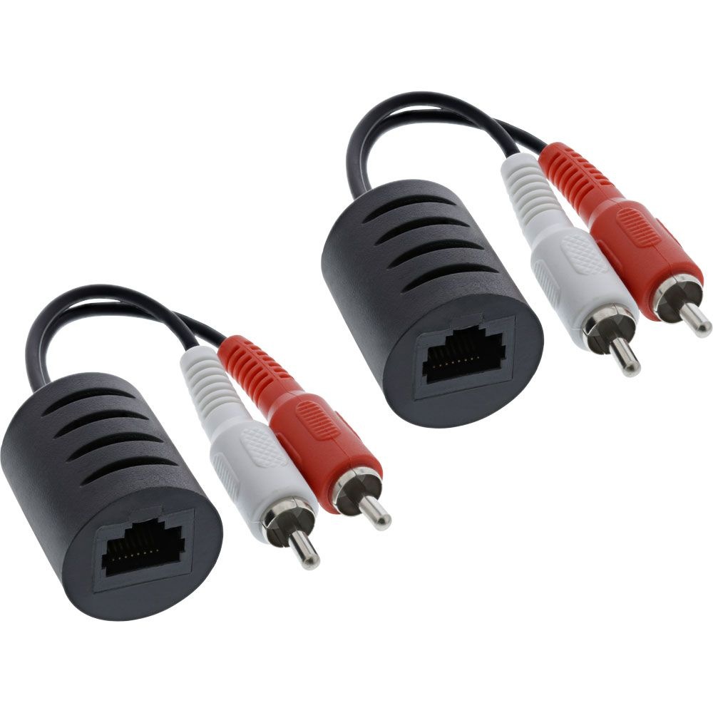 Tulp stereo audio over ethernet extender set | Onlinekabelshop.nl