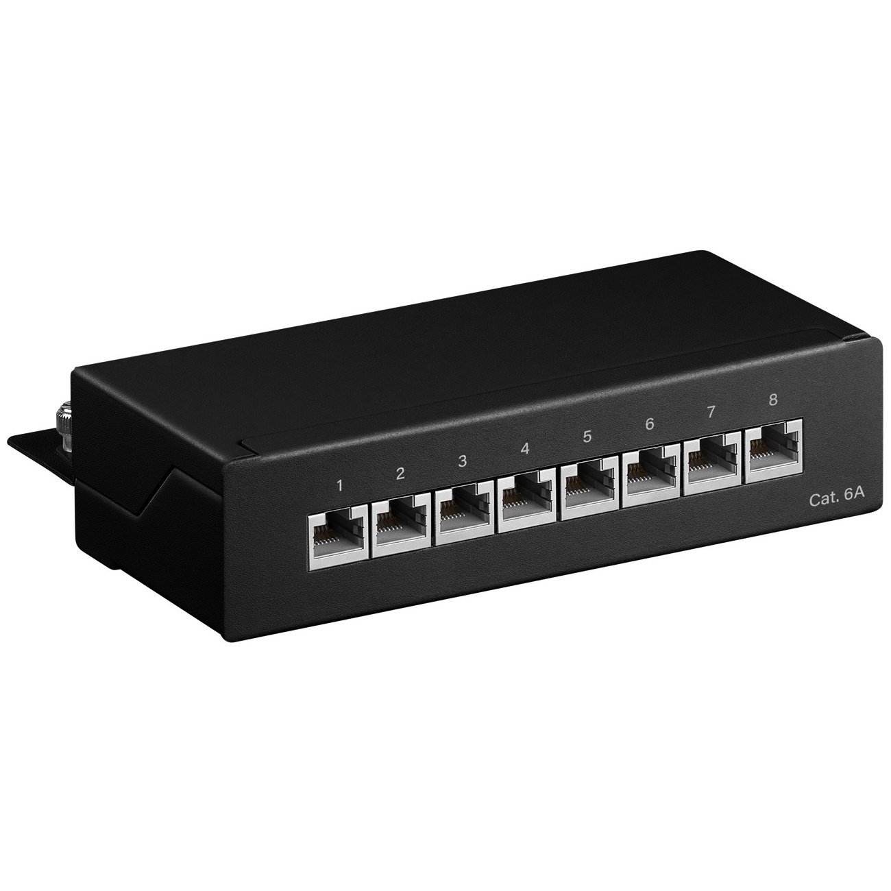 CAT6a Gigabit Desktop Patch Panel 1U met 8 poorten - afgeschermd ...