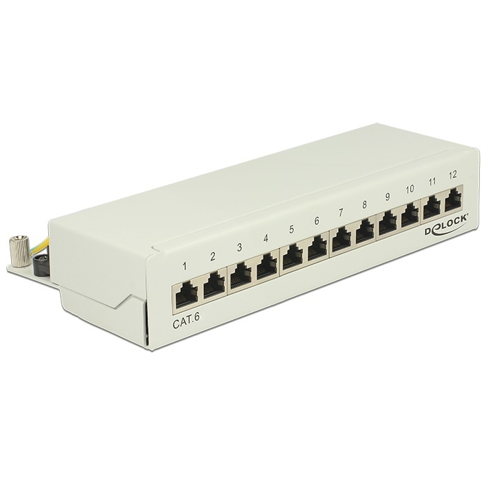 Premium CAT6 Gigabit Desktop Patch Panel 1U met 12 poorten ...