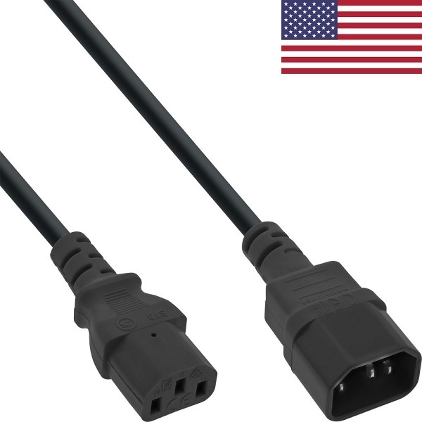 C13 - C14 stroomkabel voor UPS/PDU - Intertek ETL Listed - 3x 0,824mm ...