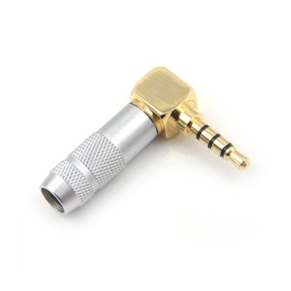 3,5mm Jack (m) connector - metaal / haaks 4-polig / stereo ...