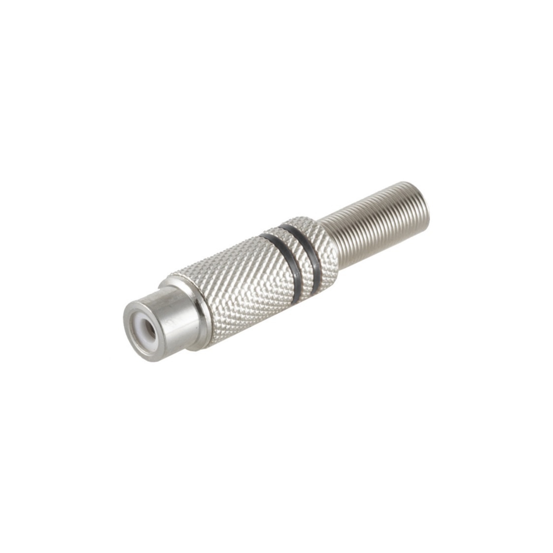 Tulp (v) audio/video connector - tot 6mm - metaal / zwart ...