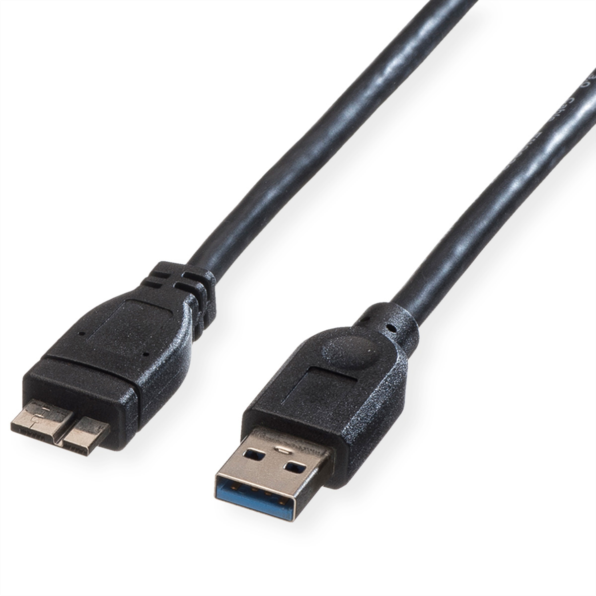 ROLINE USB 3.2 Gen 1 kabel, type A M - Micro A M, zwart, 2 m ...