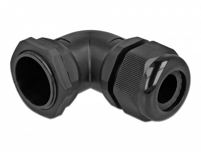 Delock Cable Gland 90° angled PG29 black | Onlinekabelshop.nl