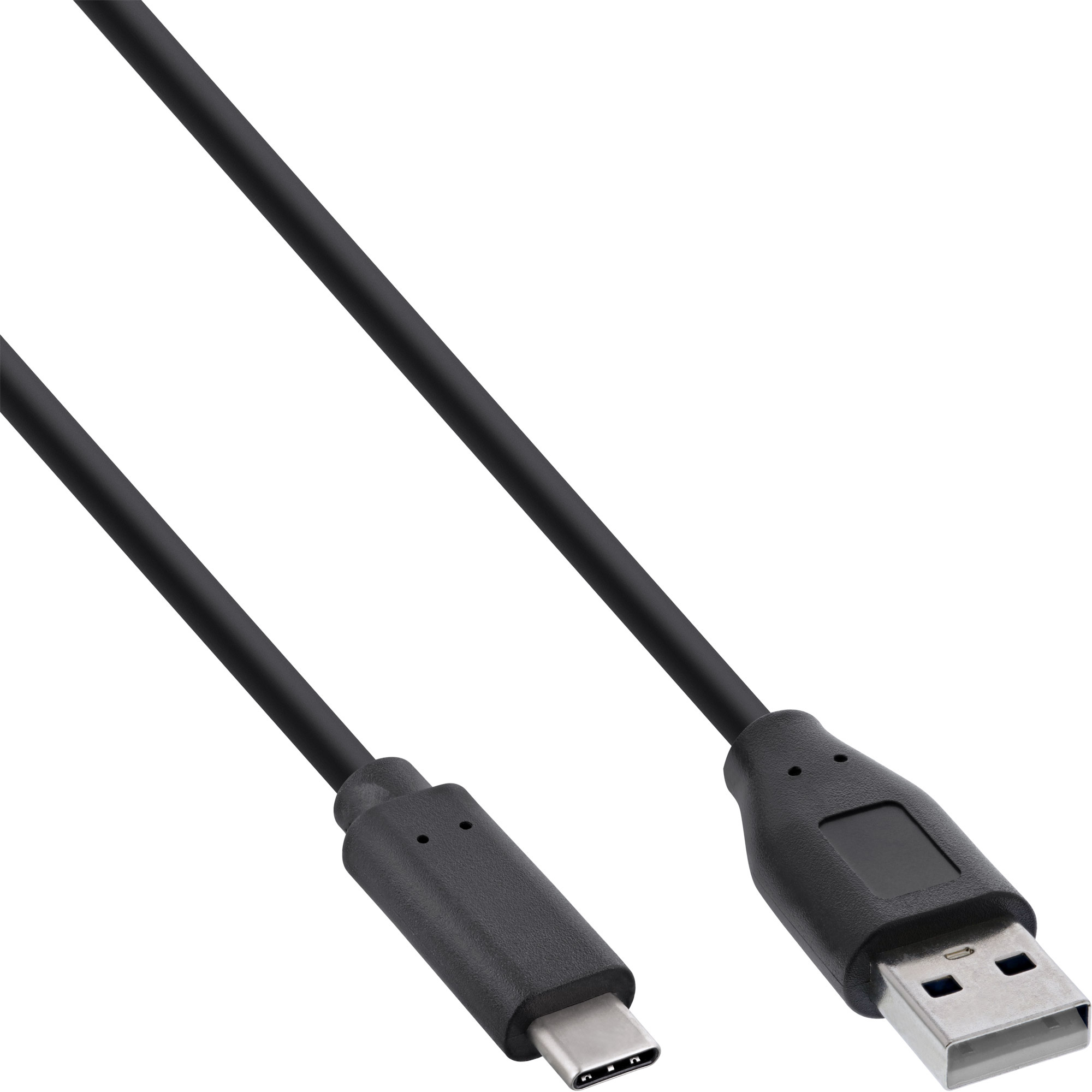 InLine® USB 2.0-kabel, USB-C-stekker naar A-stekker, zwart, 1,5m ...