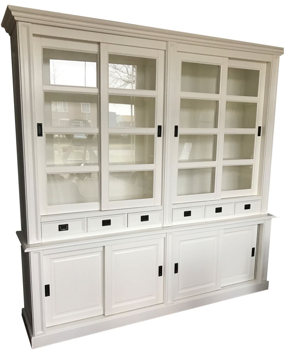 Buffetkast wit Utrecht 245cm 245 x 50/45 x 240cm - Kasten van de Koning