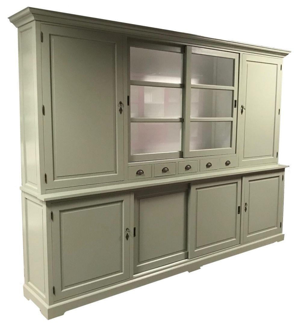 Buffetkast Engels groen Gieten 300 x 230cm - Kasten van de Koning