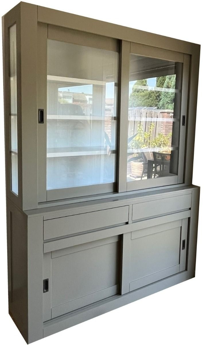 Buffetkast Petten olijfgrijs 160cm - Kasten van de Koning