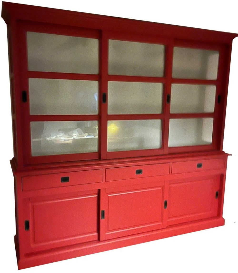 Buffetkast rood Beverwijk 220cm - Kasten van de Koning