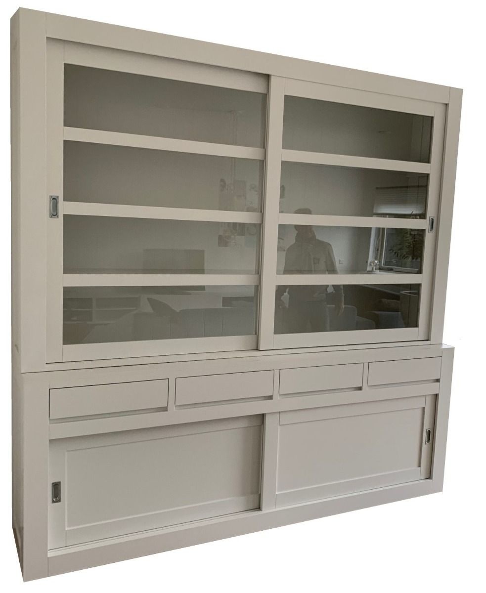 Grote moderne buffetkast Dokkum XL wit 240 x 240cm - Kasten van de Koning