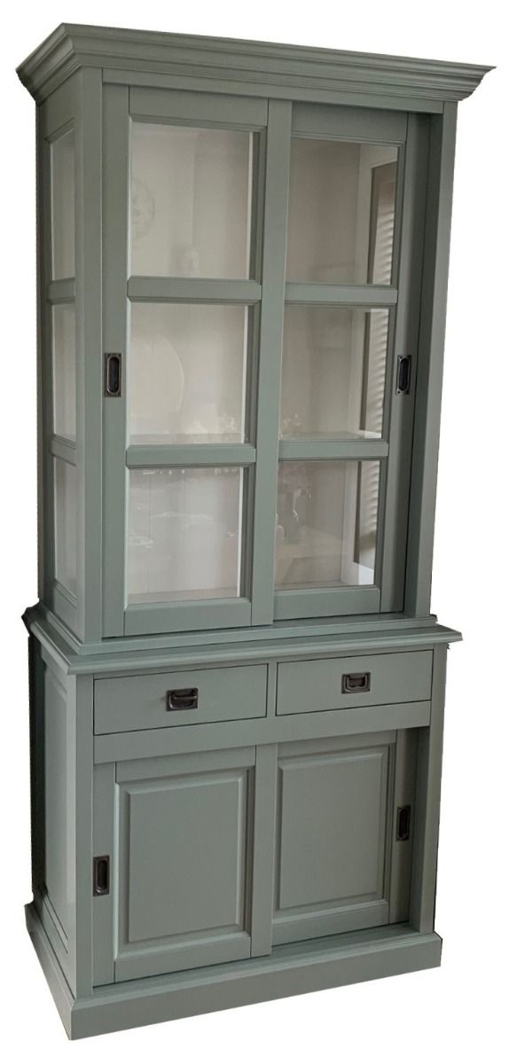 Buffetkast Engels groen Putten 100cm - Kasten van de Koning