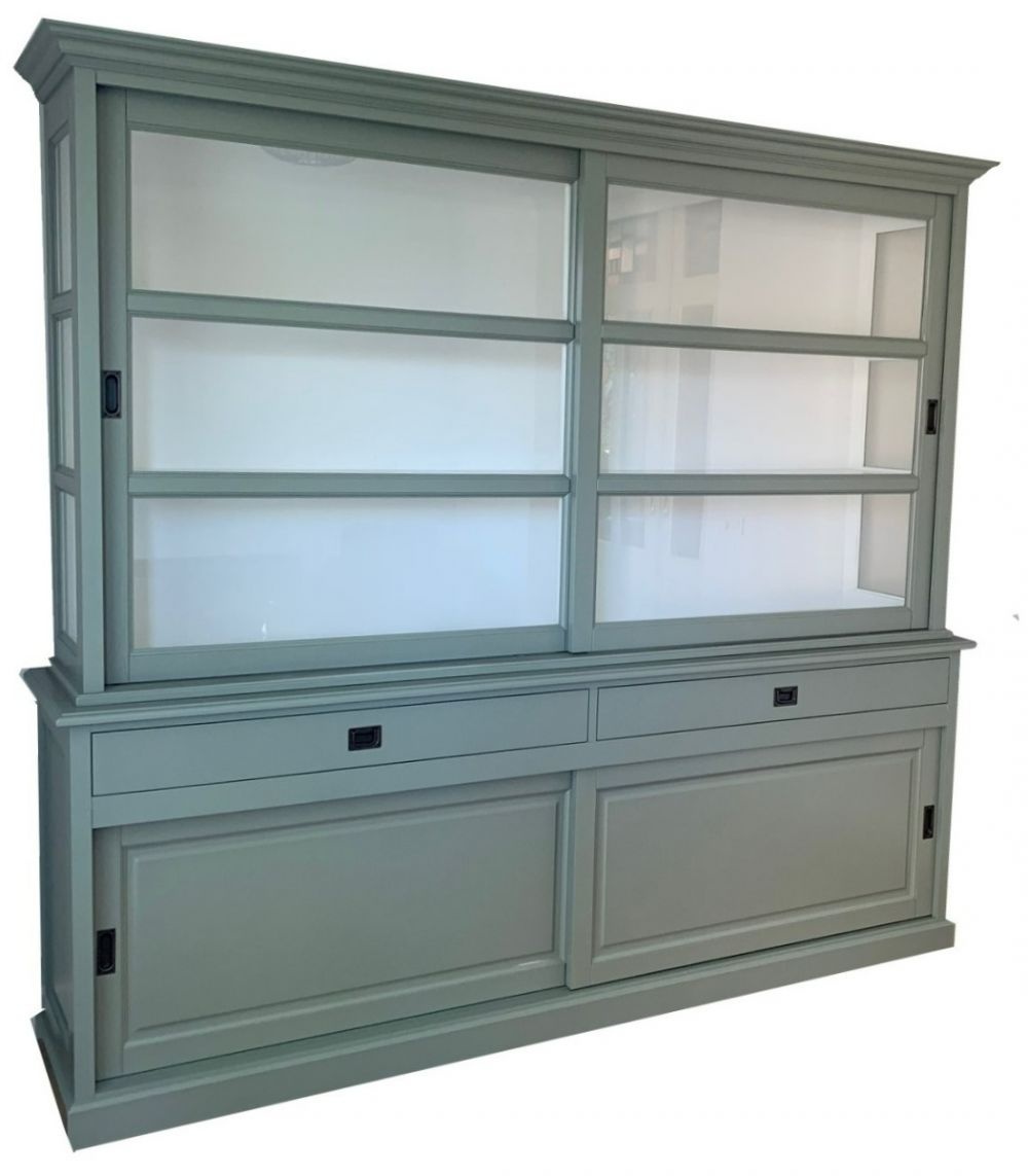 Buffetkast Engels groen Putten 240cm - Kasten van de Koning
