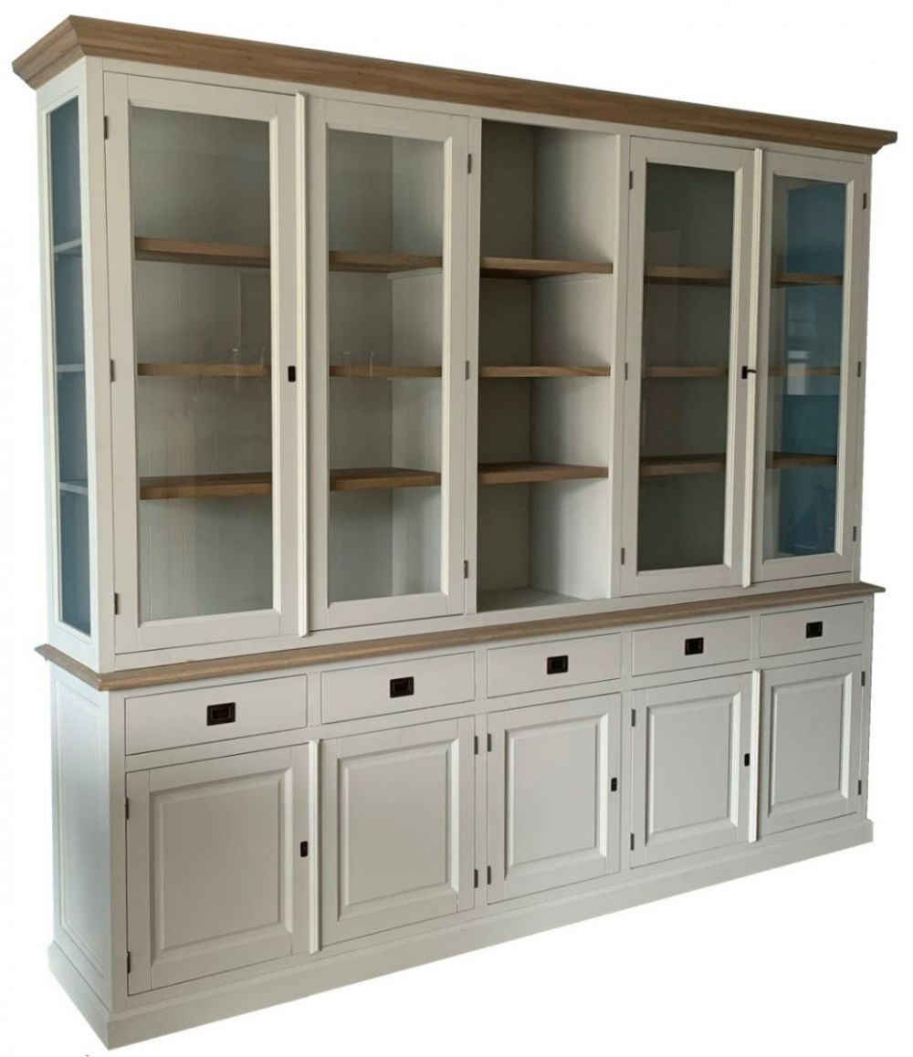 Buffetkast wit met eiken Almen 280 x 240cm - Kasten van de Koning