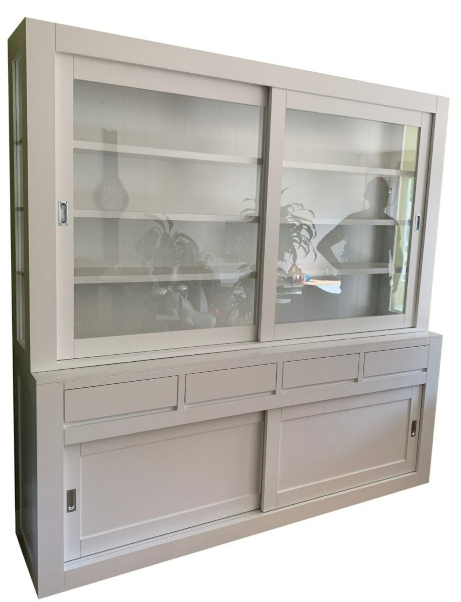 Witte strakke buffetkast Petten 220cm - Kasten van de Koning