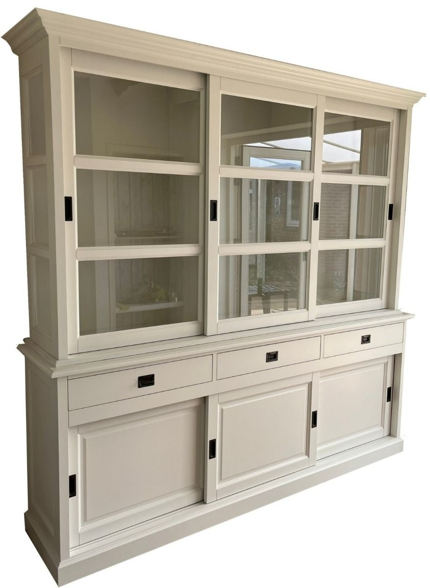 Buffetkast wit Beverwijk 220cm soft close - Kasten van de Koning