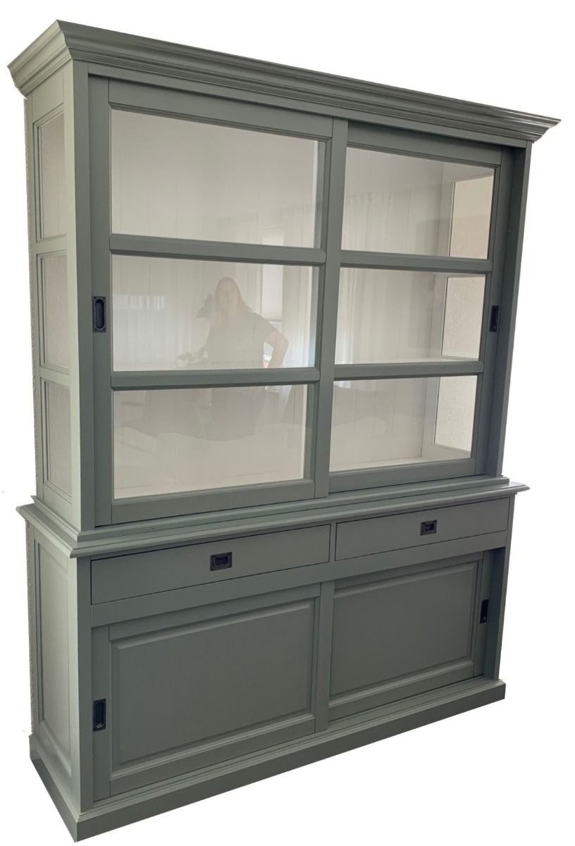 Buffetkast Engels groen Putten 180cm - Kasten van de Koning