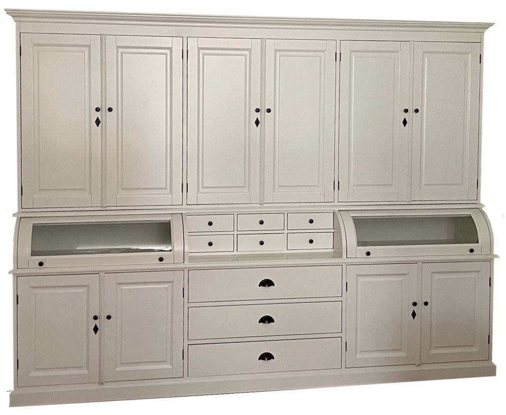 Buffetkast wit Bastiaan 300cm dichte deuren - Kasten van de Koning