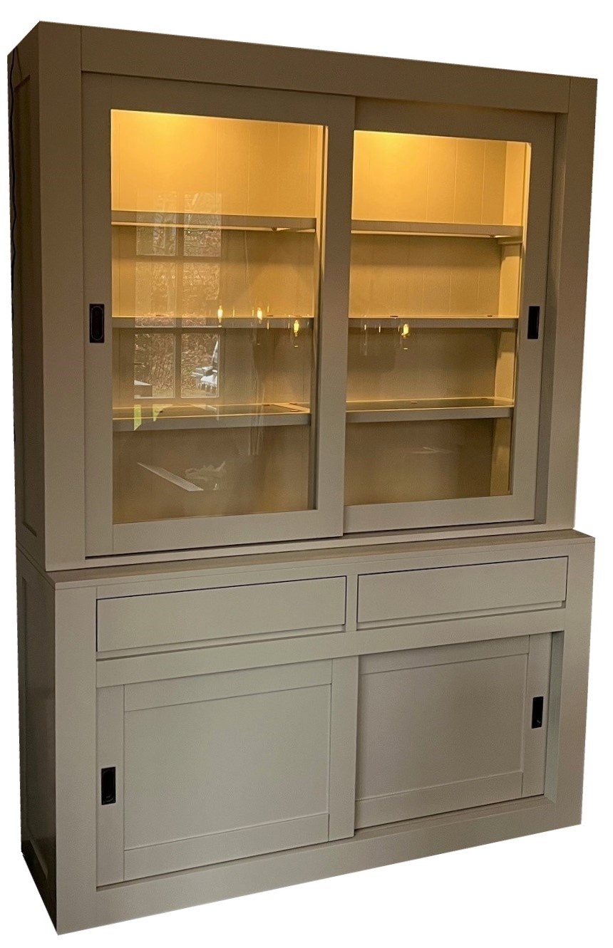 Buffetkast kiezelgrijs design soft close 160cm led verlichting - Kasten ...