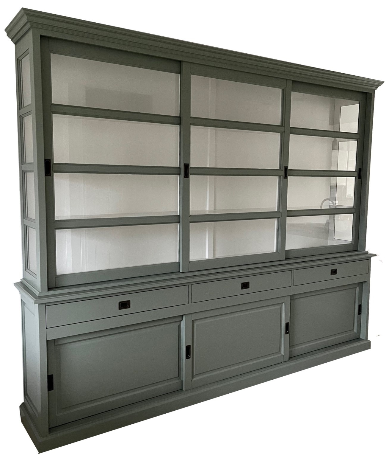 Buffetkast Engels groen Nijkerk 300 x 240cm | - Kasten van de Koning