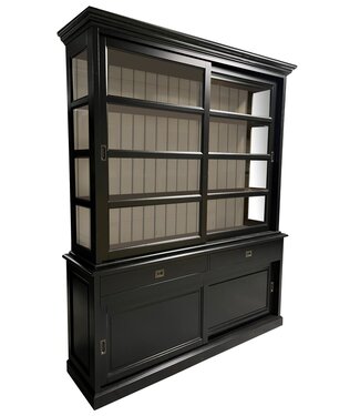 Buffetkast zwart - goud Nijkerk 200 x 240cm - Kasten van de Koning