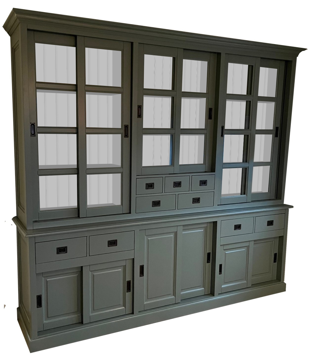 Buffetkast Engels groen Haarlem 250cm soft close - Kasten van de Koning